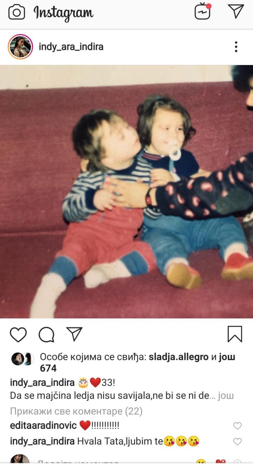 Indi objavila nikad viđenu sliku sa pokojnim bratom koji je preminuo u ...