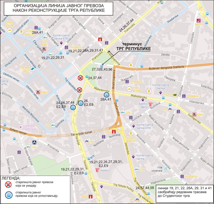 Nova organizacija prevoza u samom centru Beograda: Gde staju trole, a ...
