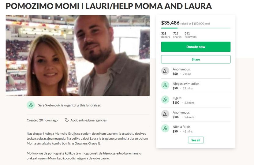 Momcilo was with late Marko during the crash in Chicago. His girlfriend ...