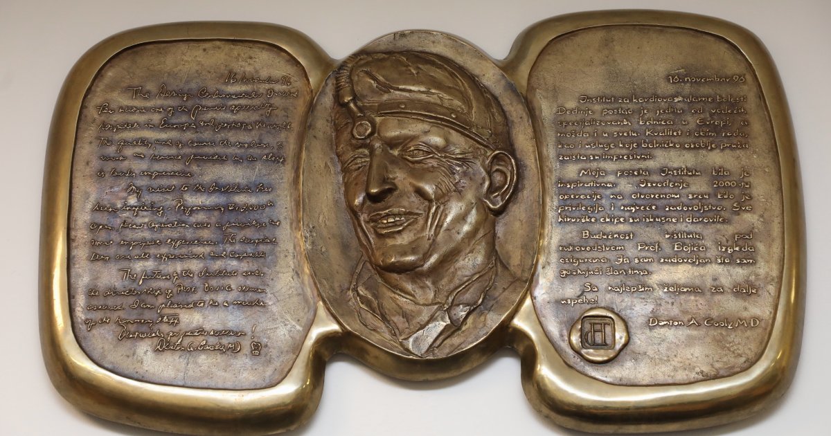 Ova ploča je data dr Bojiću kada je vraćen na Institut "Dedinje ...