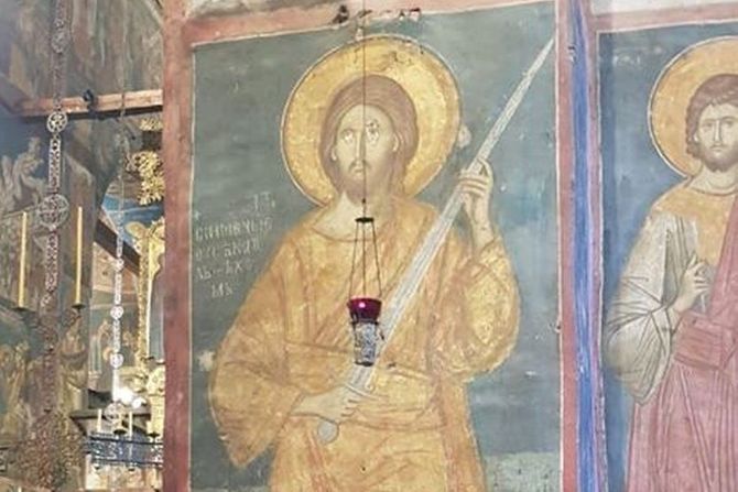 Jedino mesto na svetu u kojem se nalazi freska Isusa Hrista sa mačem je Srbija: Evo šta kaže ...