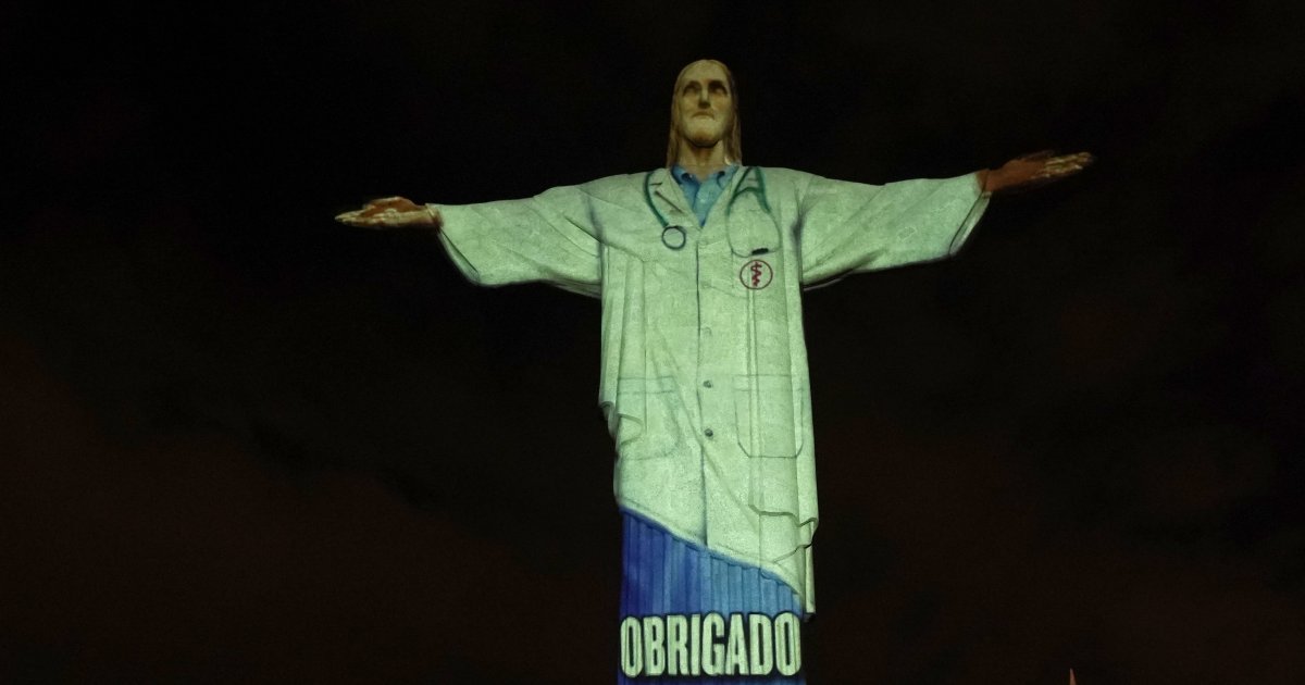 Brazil pokazao zahvalnost lekarima: Statua Isusa u Rio de Žaneiru ...