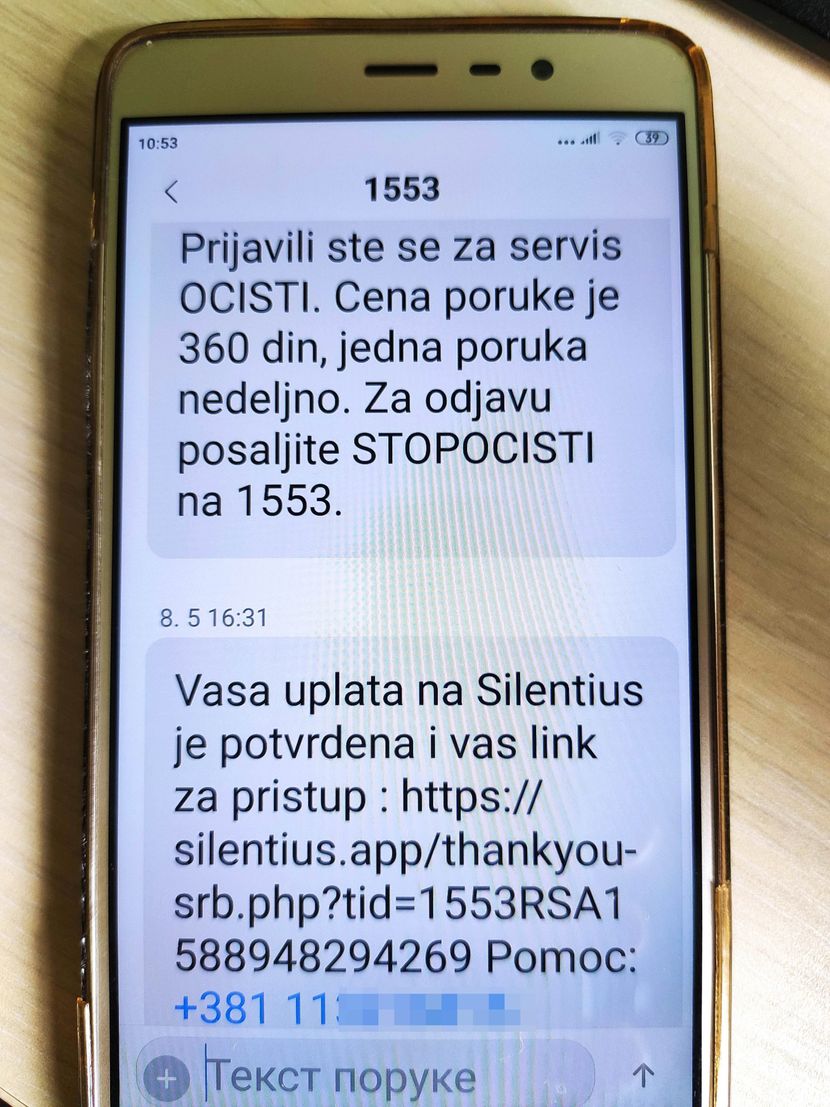 Ne odgovarajte na poruku "OCISTI", da vam ne bi očistila račun ...