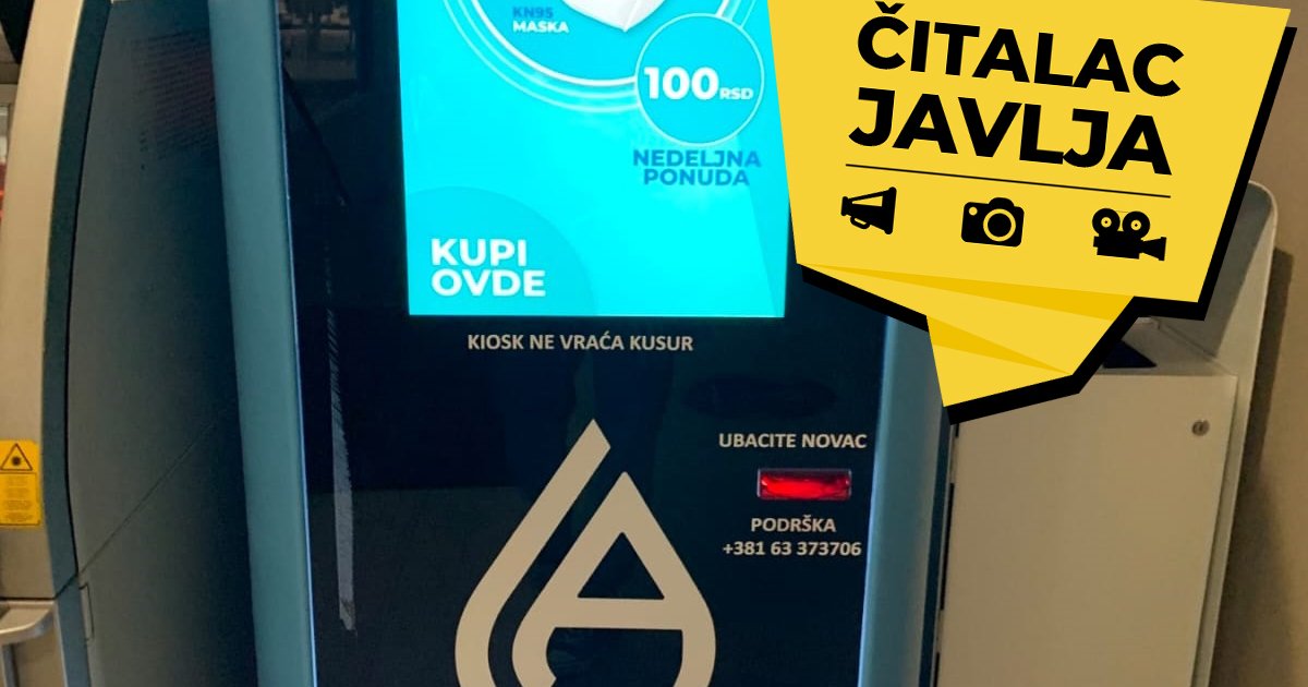 "Mask machine" spotted in Belgrade: It doesn't give change, but can ...