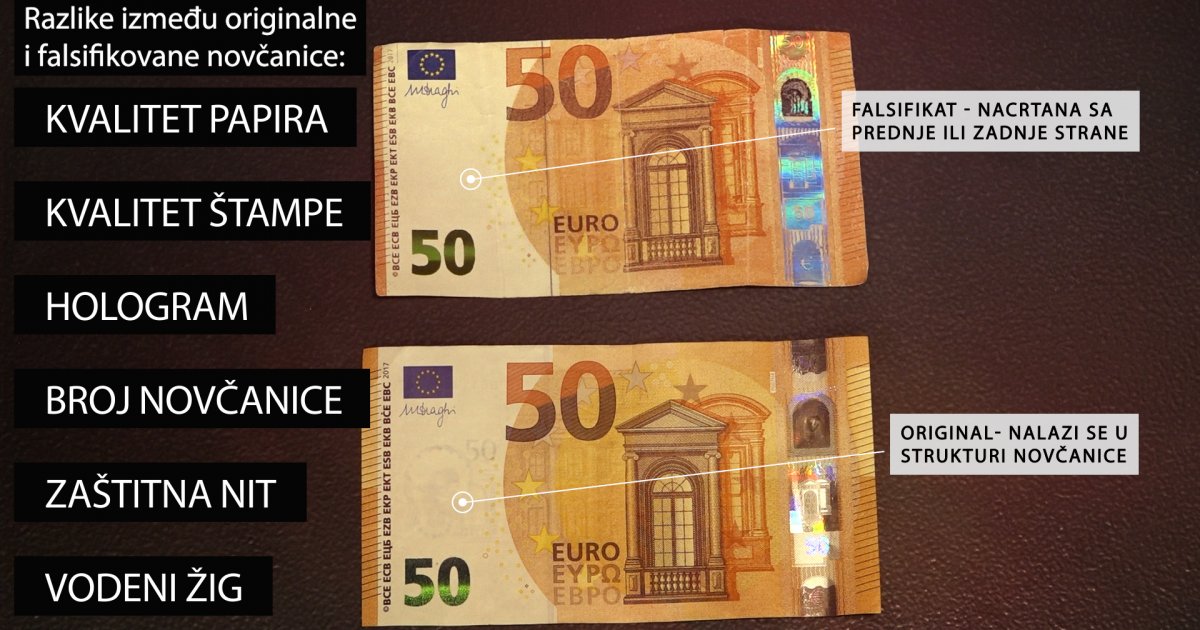 Lažna novčanica od 50 evra kruži Beogradom: Samo ovako ćete prepoznati ...