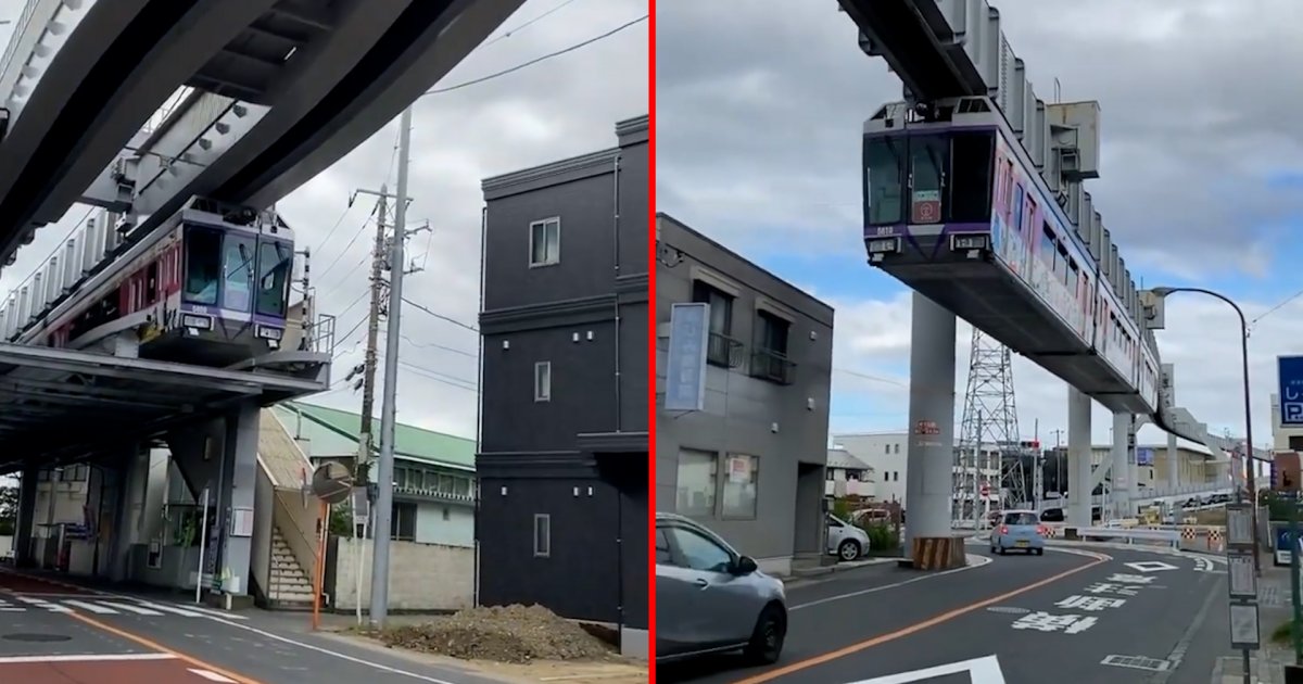 Čudo tehnike: Ovaj japanski viseći voz bukvalno izgleda kao da leti ...