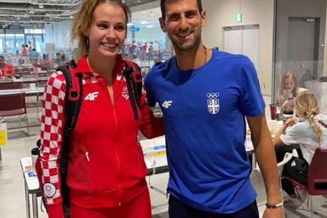 She won gold for Croatia, then caught up with Novak and sent a message ...