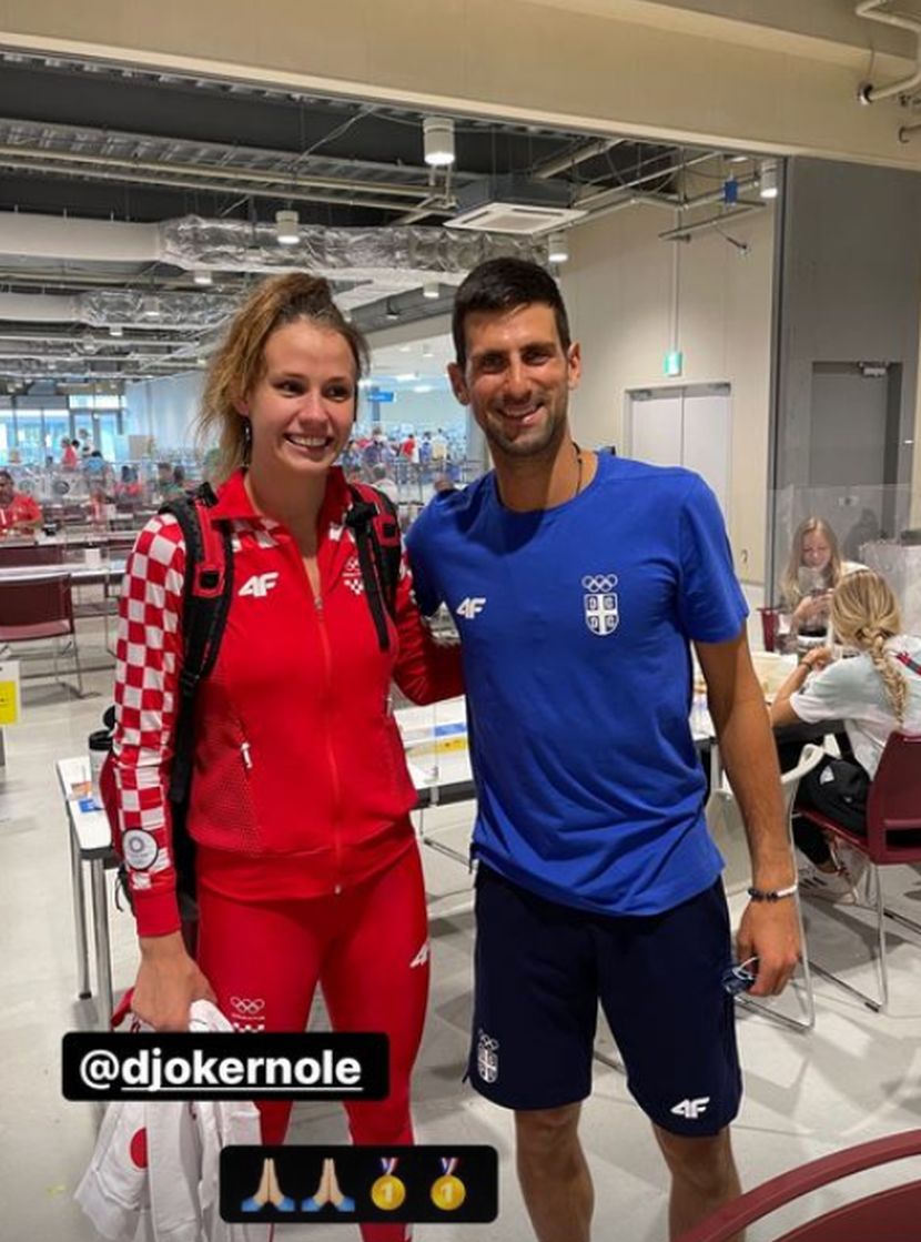 She won gold for Croatia, then caught up with Novak and sent a message ...