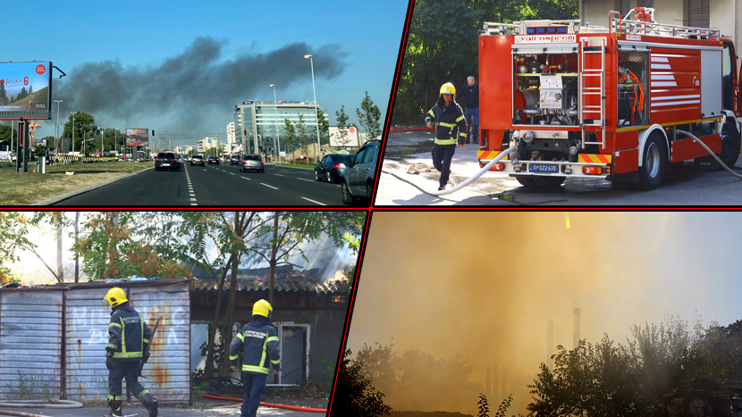 First photos of the fire in New Belgrade: Firefighters at the scene ...