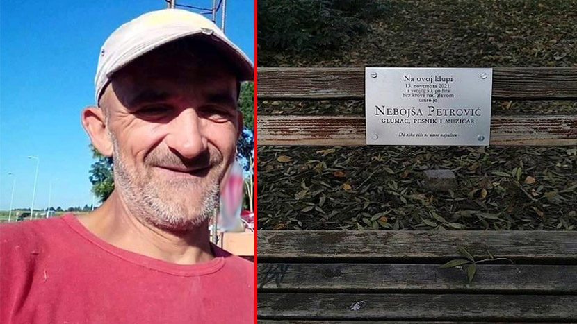 Tužna pločica na klupi na kojoj je preminuo bolesni glumac Nebojša: "Da ...
