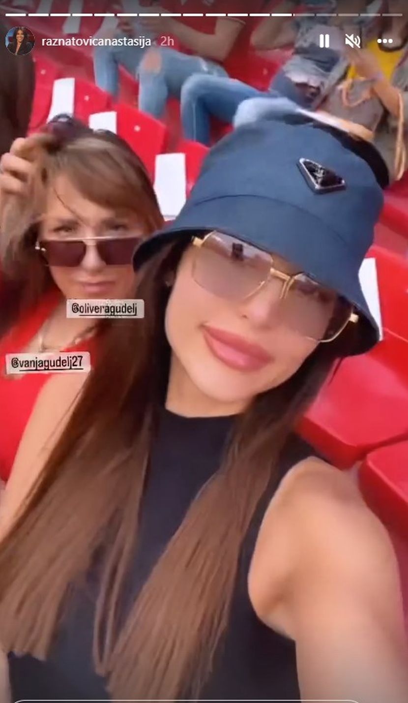 Anastasija sa tribina bodrila Gudelja: Na stadion došla sa njegovom ...