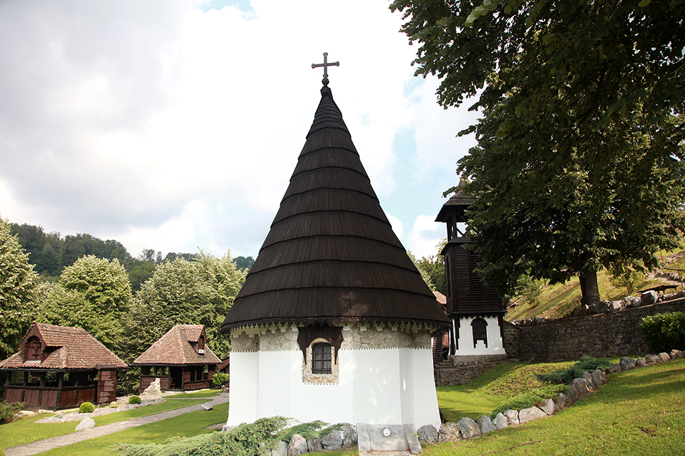 A shrine near Krupanj, surrounded by centuries-old linden trees, is the ...
