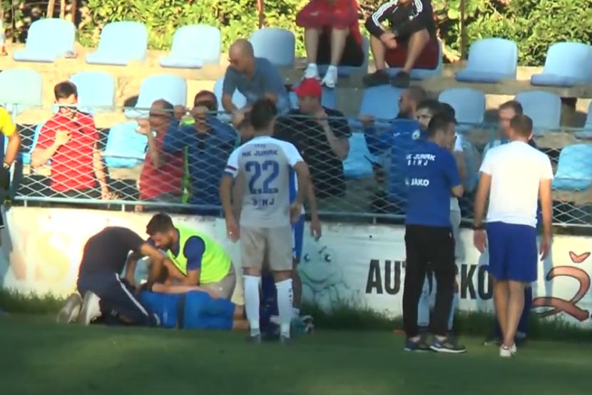 Drama u Hrvatskoj: Fudbaler glavom udario u zid, igrači ostali u šoku i krstili se na terenu ...