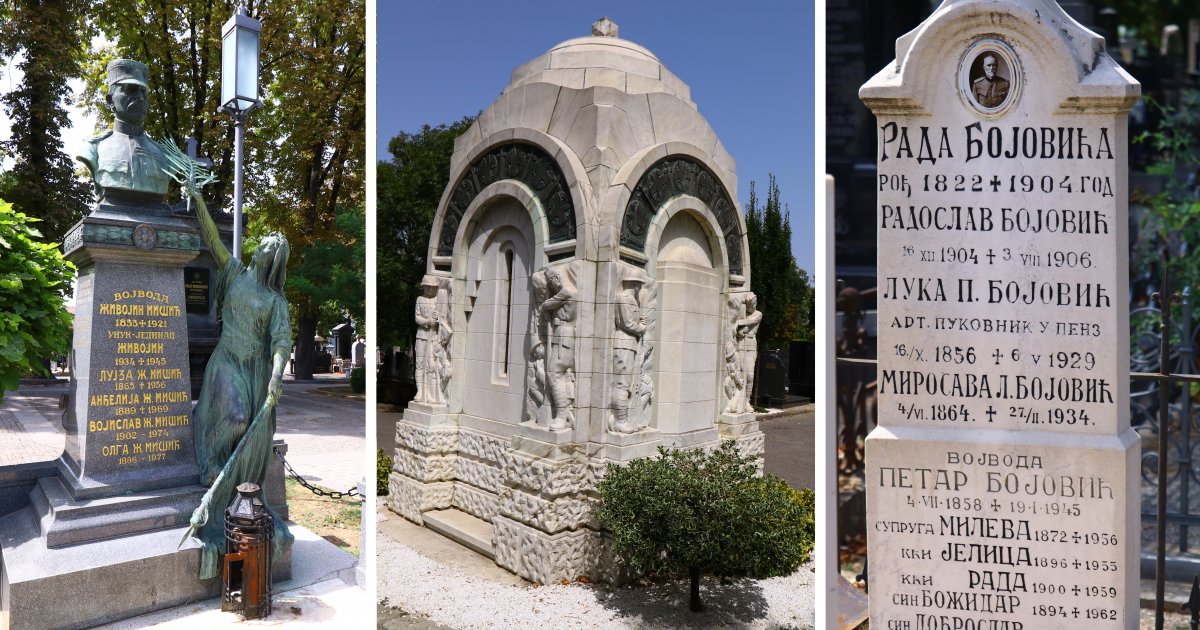 Grobnice vojvode Putnika, Mišića i Bojovića na Novom groblju - Telegraf.rs
