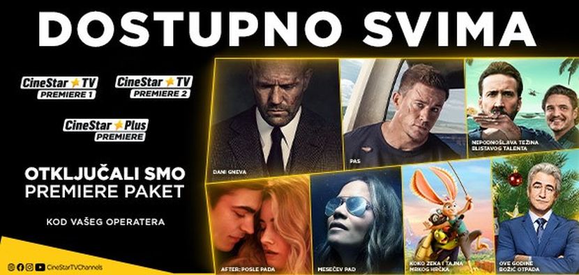 Cinestar TV channels premiere dostupni svima za praznike - Telegraf.rs