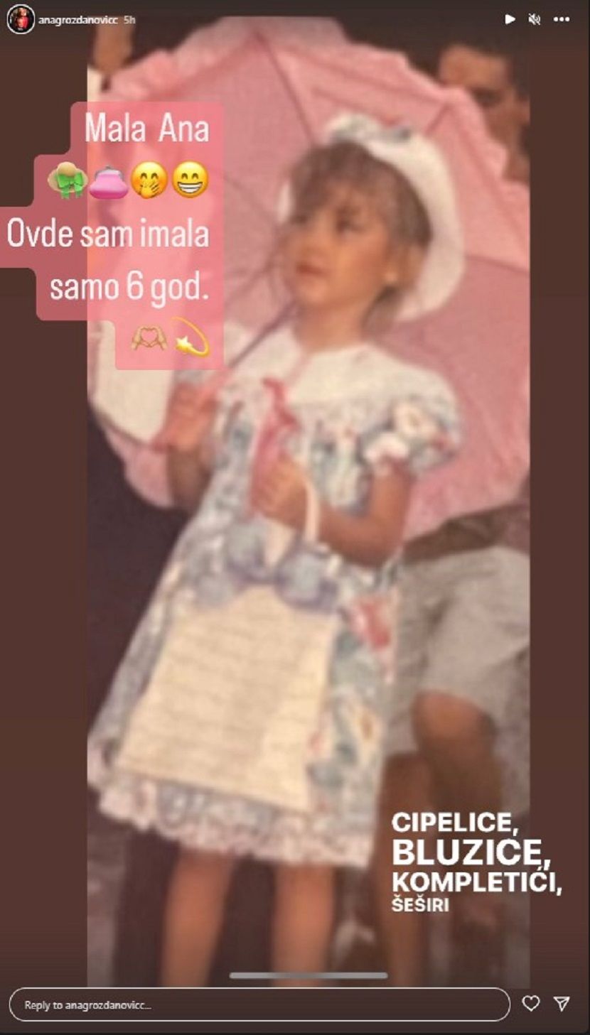 Ana Grozdanović u detinjstvu - Telegraf.rs