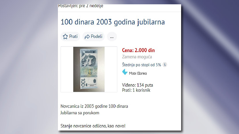 Ako imate ovih 100 dinara možete da zaradite 2000 - Telegraf Biznis