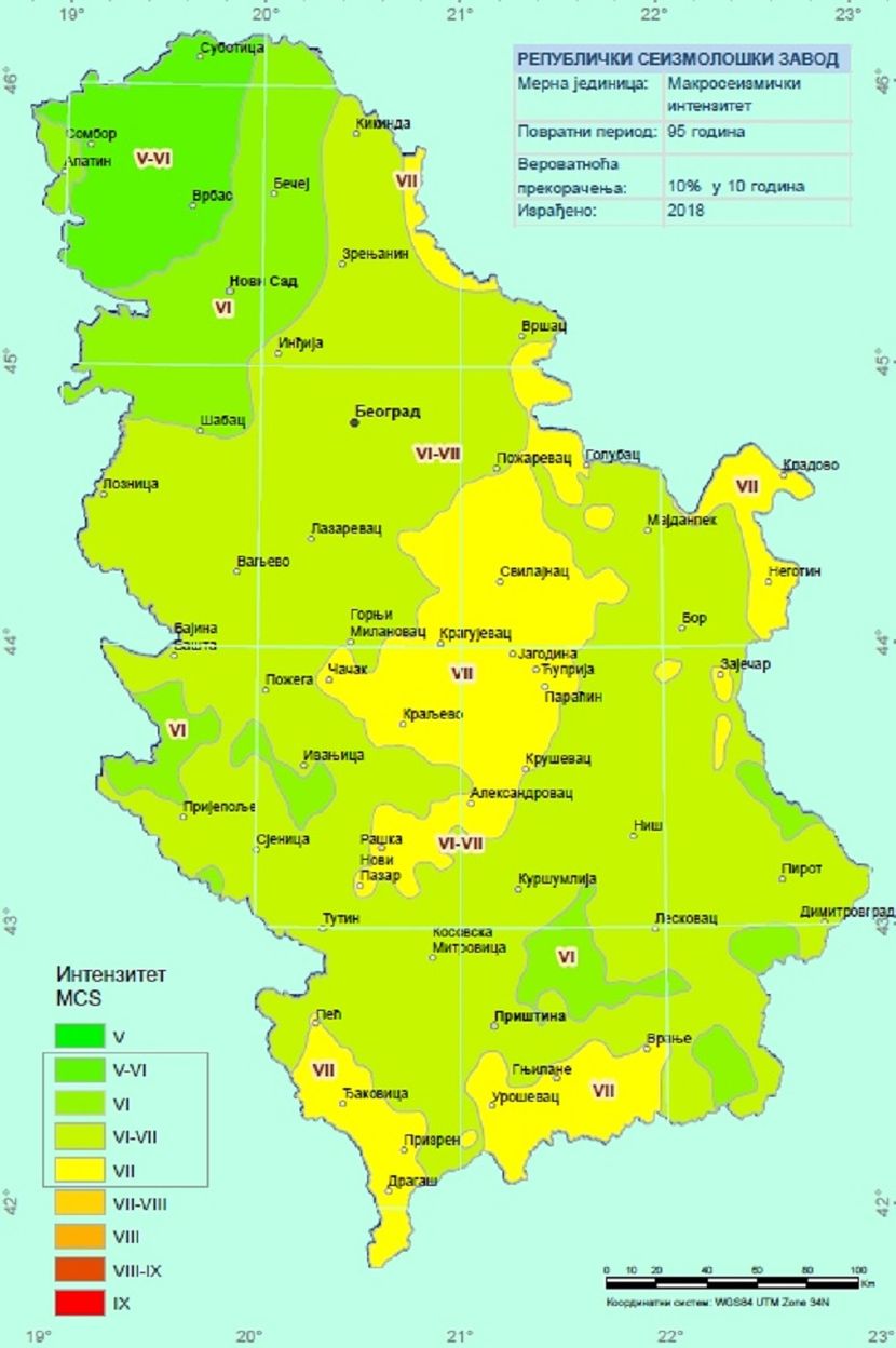 Mapa otkriva maksimalnu jačinu zemljotresa za celu Srbiju - Telegraf.rs