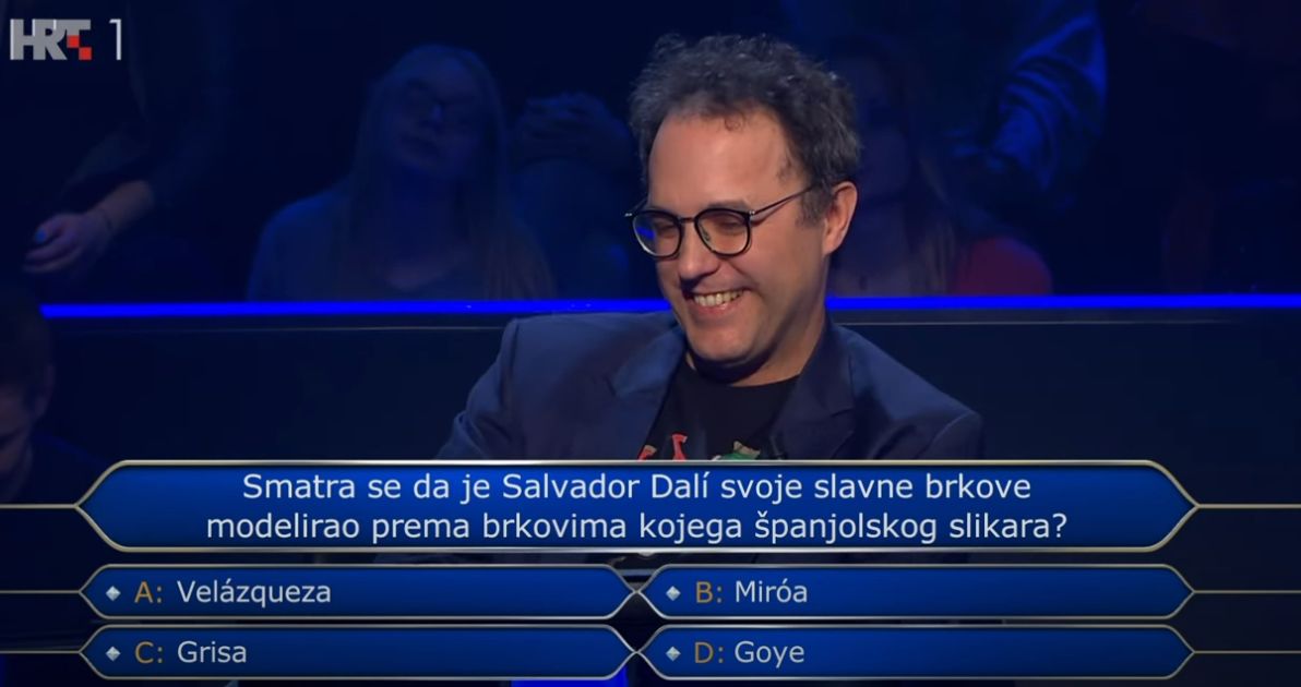 Publika u hrvatskom "Milioneru" omanula na pitanju o Daliju - Telegraf.rs