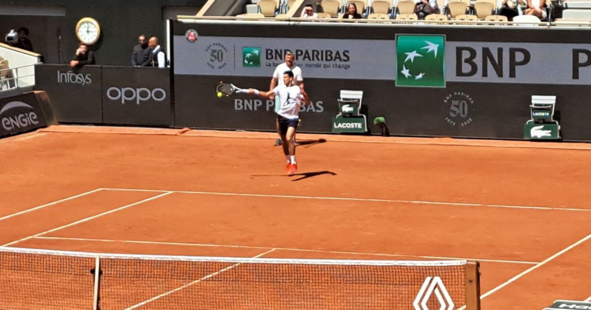 Novak's first training session in Paris - Telegraf.rs