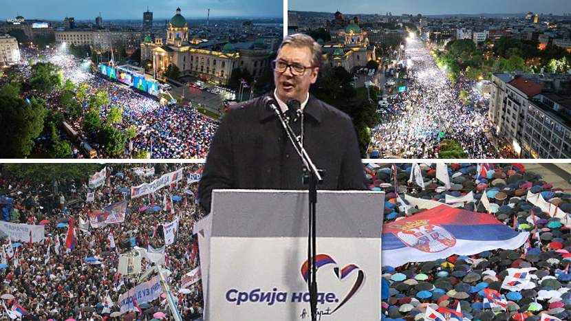 Skup Srbija nade i miting SNS u Beogradu 2023 iz minuta u minut ...