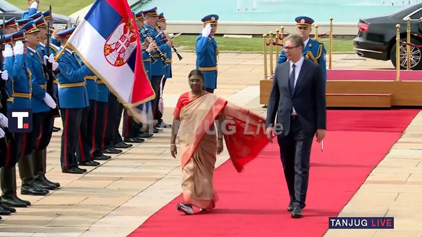 Vucic formally welcomes president of India - Telegraf.rs