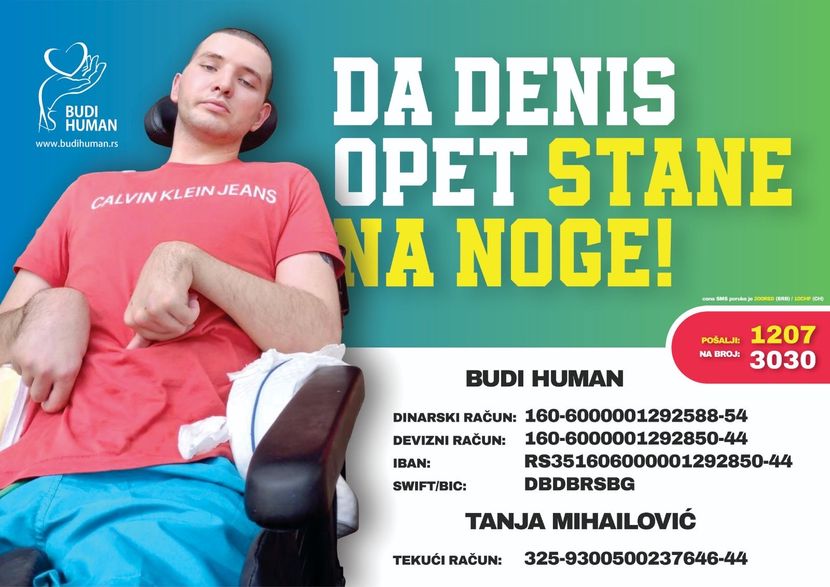 Da Denis Milovanović stane na noge Budi human - Telegraf.rs