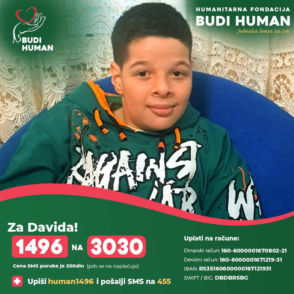 David ne govori i ne da hoda: Krivljenje kičme mu ugrožava život ...