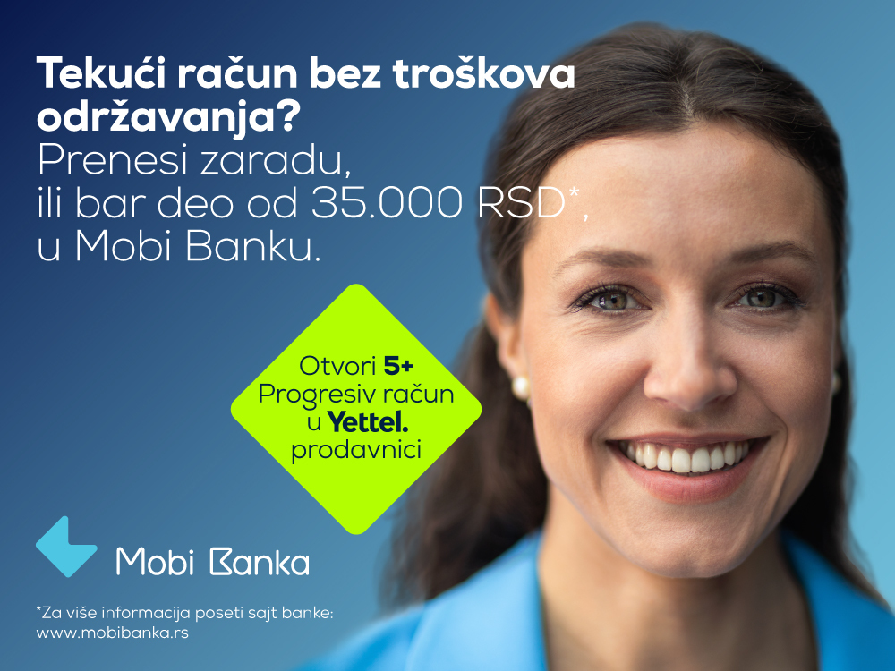 Mobi Banka ukida naknade za primaoce zarade - Telegraf Biznis