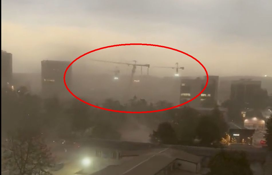 Pao kran zbog nevremena u Beogradu - Telegraf.rs