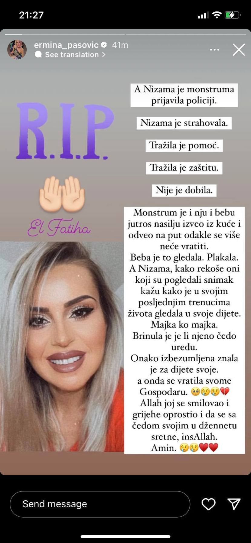 "Kažu da je u poslednjim trenucima gledala u svoje dete": Potresne reči ...