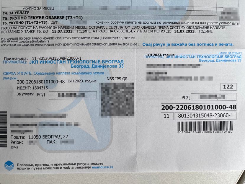 Infostan promenio važnu stavku na računu - Telegraf Biznis