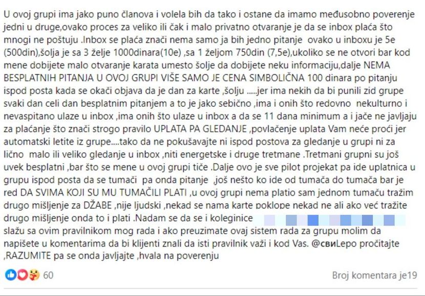 Proricanje budućnosti na društvenim mrežama: Gatare, vračare, tarot ...