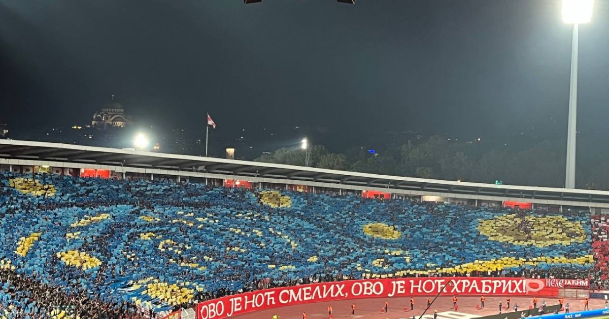 Delije spektakularnom koreografijom pozdravile igrače: Čuvena slika Van ...