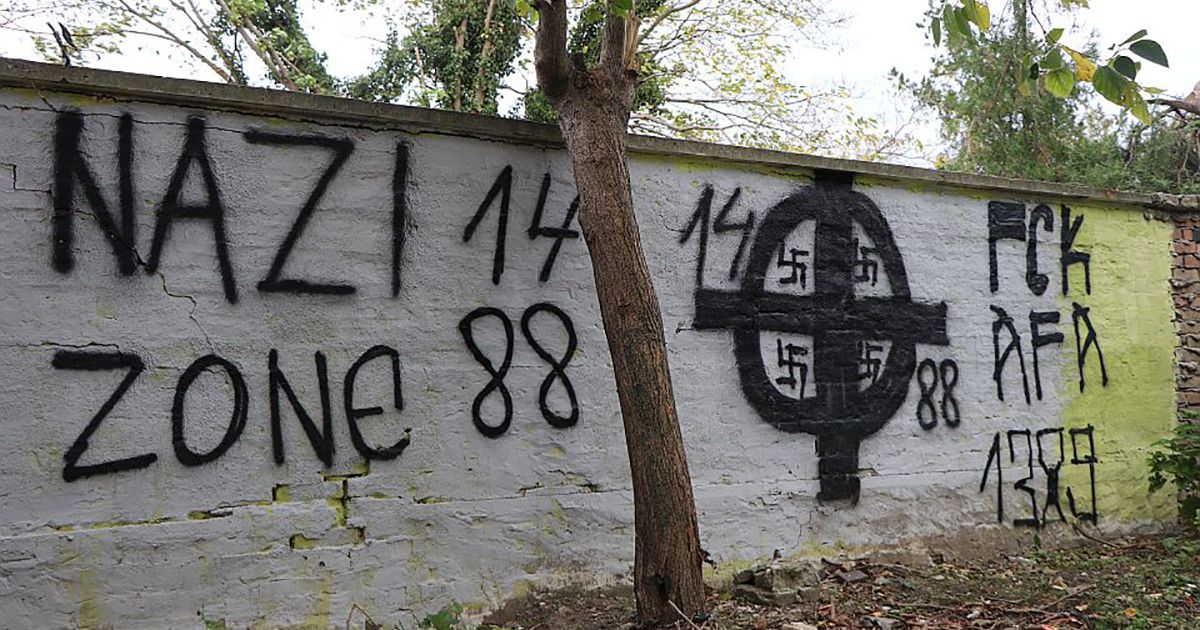 Neo-Nazi graffiti appear on Novi Sad WW2 Liberation Day - Telegraf.rs