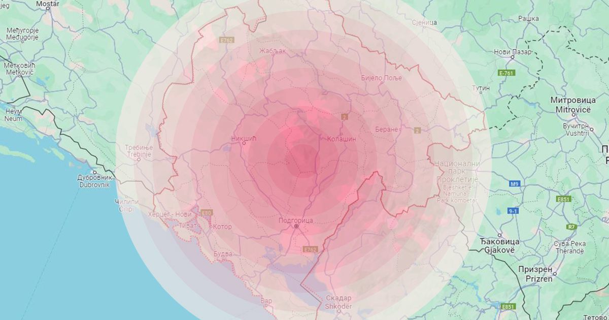 Jak zemljotres u Crnoj Gori: Drhtalo sve do Trebinja - Telegraf.rs