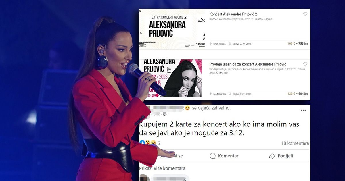 Hrvati na oglasima prodaju karte za Prijin koncert za 120 evra ...