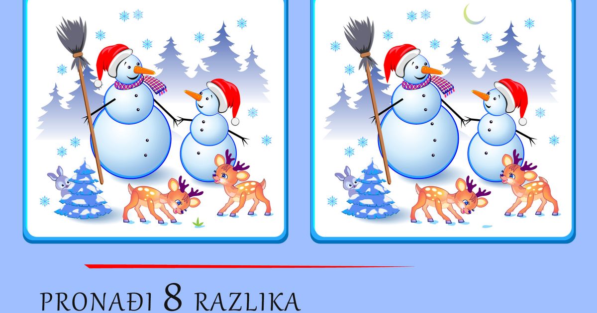 Pronađite 8 razlika između dve ilustracije - Telegraf.rs