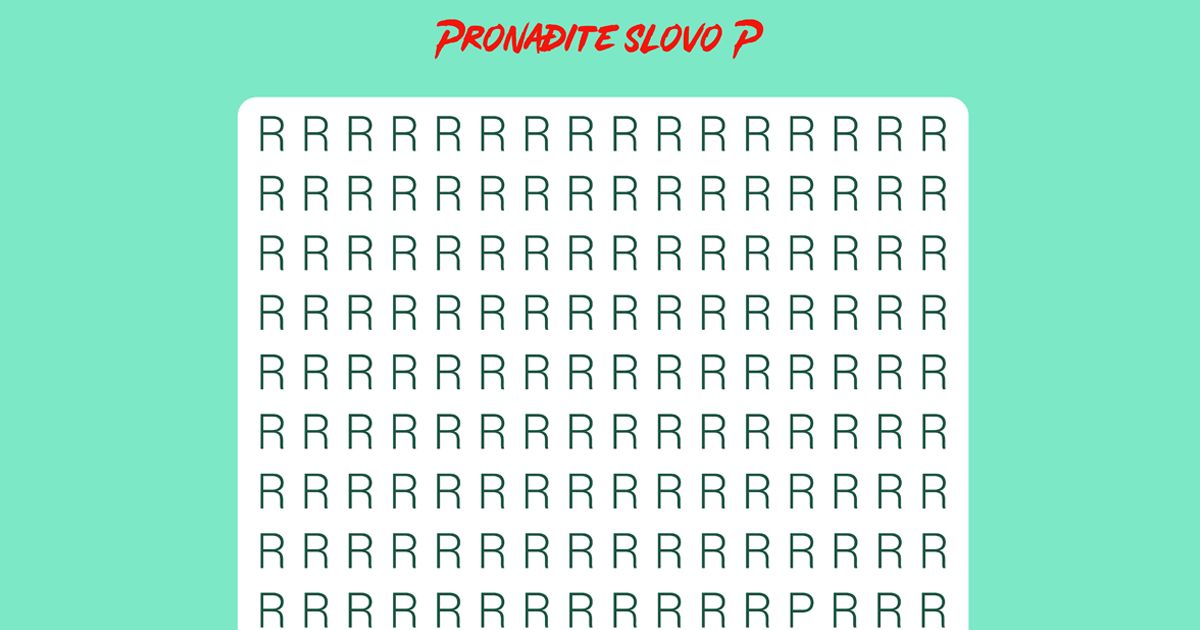 Skrivalica slovo P među R - Ona.rs