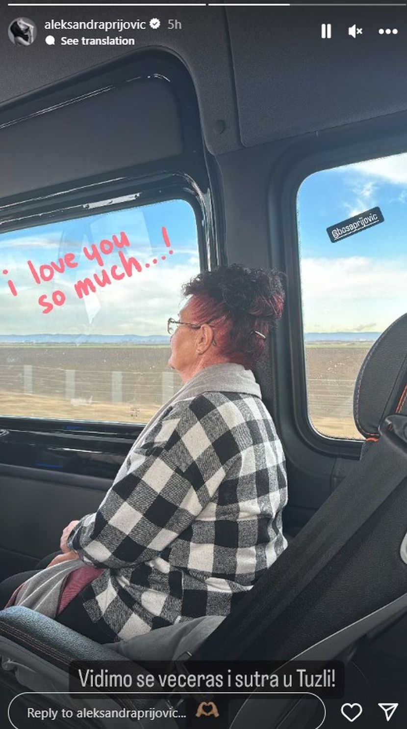 Prijovićka nekoliko sati pred koncert objavila sliku iz kombija ...