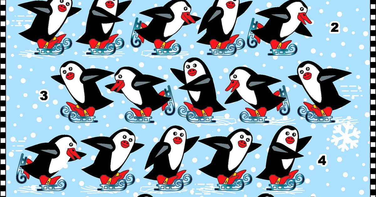 Pronađite tačnu kopiju u ogledalu za svaki red pingvina - Ona.rs