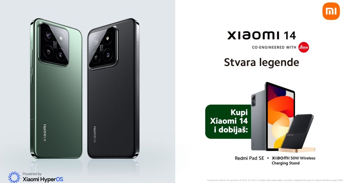Legendarna ponuda Xiaomi 14 telefona: Kupi novi telefon i dobijaš Redmi ...
