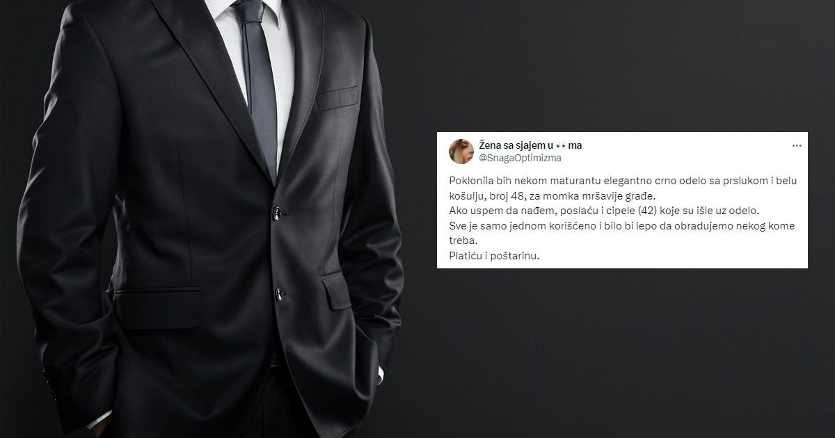 Beograđanka najavila "poklanjam maturantu crno odelo...", i izazvala ...