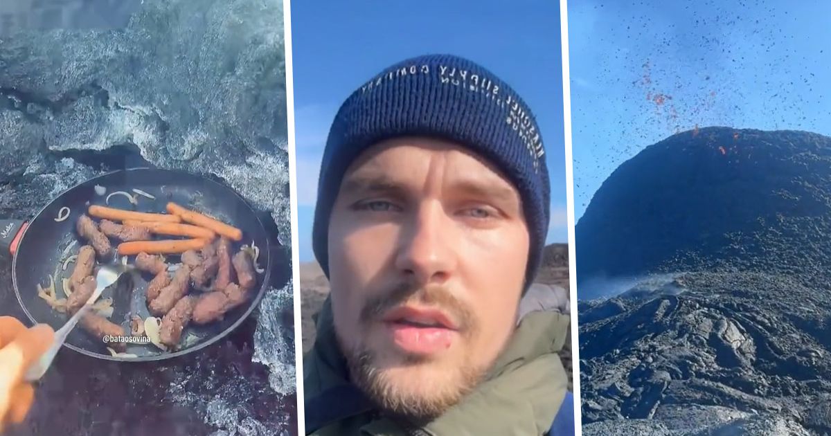 Balkanci roštiljaju na vulkanu: Kulja dim, šiklja lava, a oni pevaju - snimak usijao mreže ...