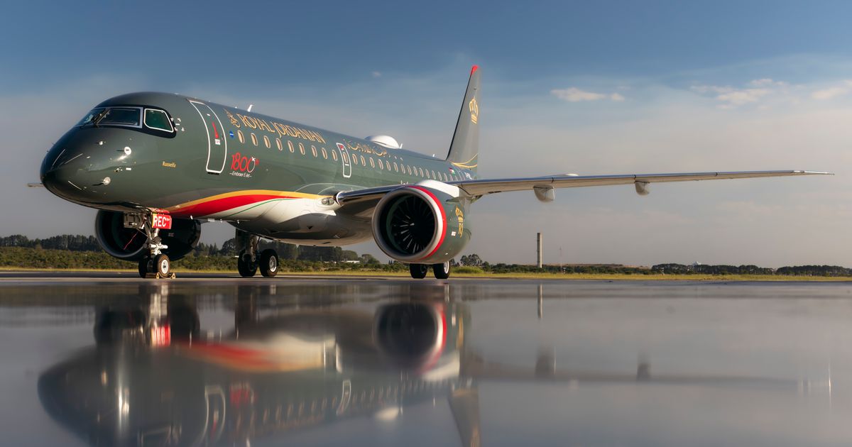 Embraer isporučio 1.800-ti avion tipa E-Jet: Royal Jordanian Airlines ...