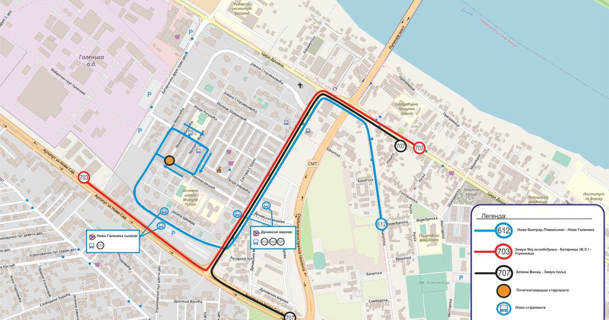 Dve zemunske bus linije trajno promenile trasu: Bolji prevoz do Nove ...