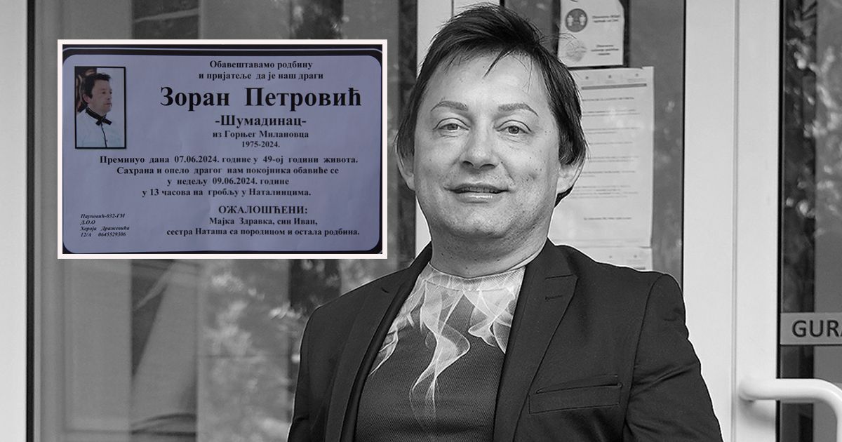 Ispred vrata stana u kom je živeo Zoki Šumadinac zatekli smo samo jednu ...