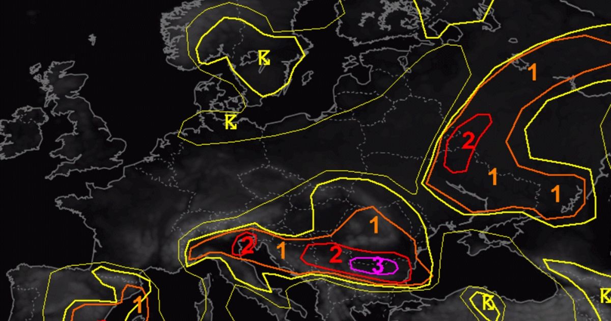 Superćelijske oluje danas prete ovim predelima Evrope i našeg regiona ...