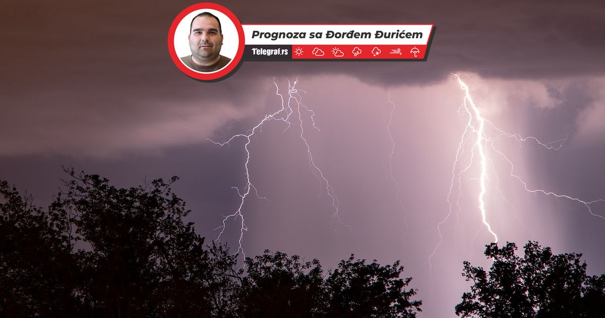 Gorelo nebo nad Podgoricom i crnogorskim primorjem: Nekoliko gromova ...