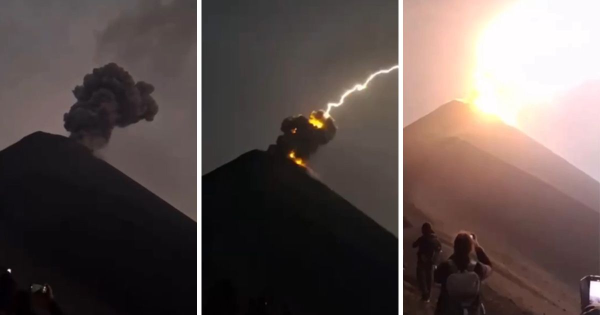 Ovakav spektakl niste videli: Grom udario u vulkan, čuje se eksplozija ...